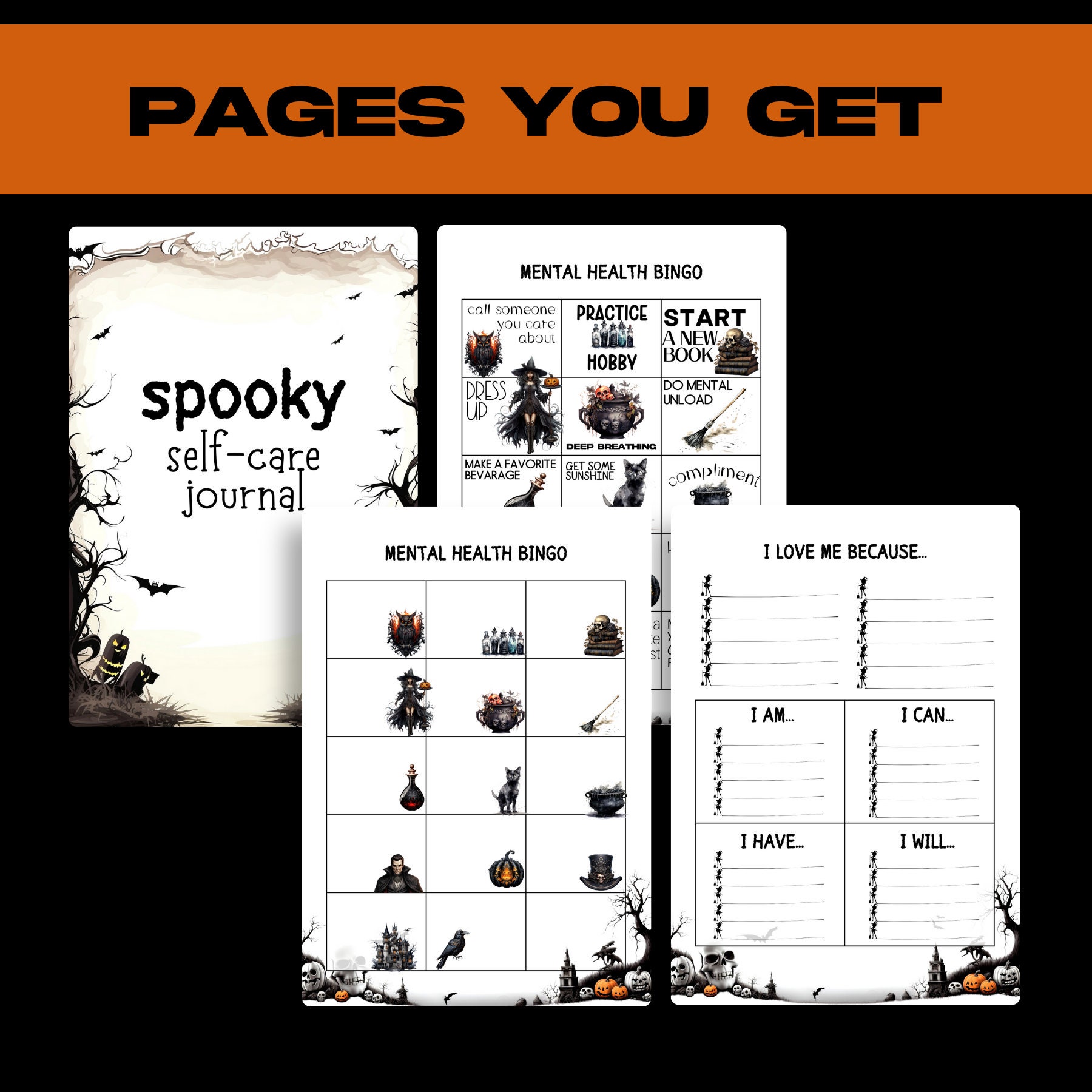 Halloween Self-care Workbook Printable With Spooky and Witchy Vibes ...