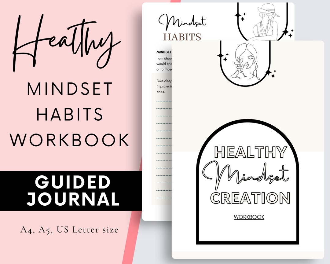 Guided Journal: Healthy Mindset Habits, Printable Workbook With Journal ...