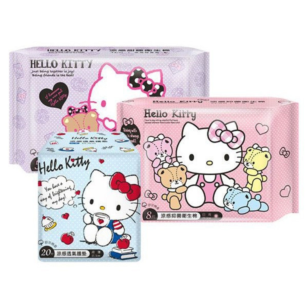 Hello Kitty Sanitary Pads Feminine Pads Women 3 Sizes Regular - Etsy