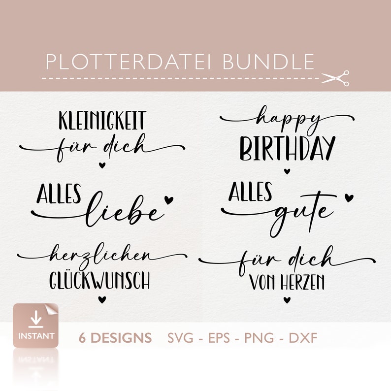 Plotterdatei Happy Birthday SVG Eps DXF PNG Vektor - Etsy.de