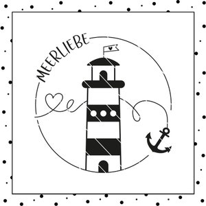 Plotterdatei Meerliebe Maritim SVG Eps DXF PNG Leuchtturm Anker Vektor ...