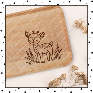 Plotterdatei Reh SVG Eps DXF PNG | Digistamp Reh Laserdatei Laser Gravur Lasergravur Plotter ...