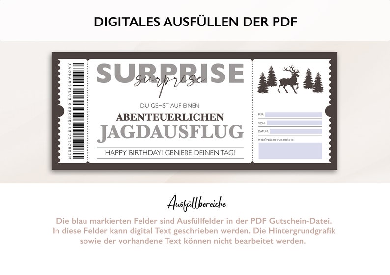 Personalized Voucher Hunting Ticket PDF Download Hunting Voucher ...