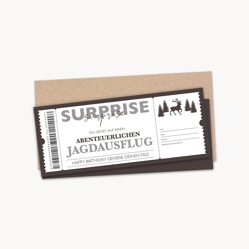 Personalized Voucher Hunting Ticket PDF Download Hunting Voucher ...