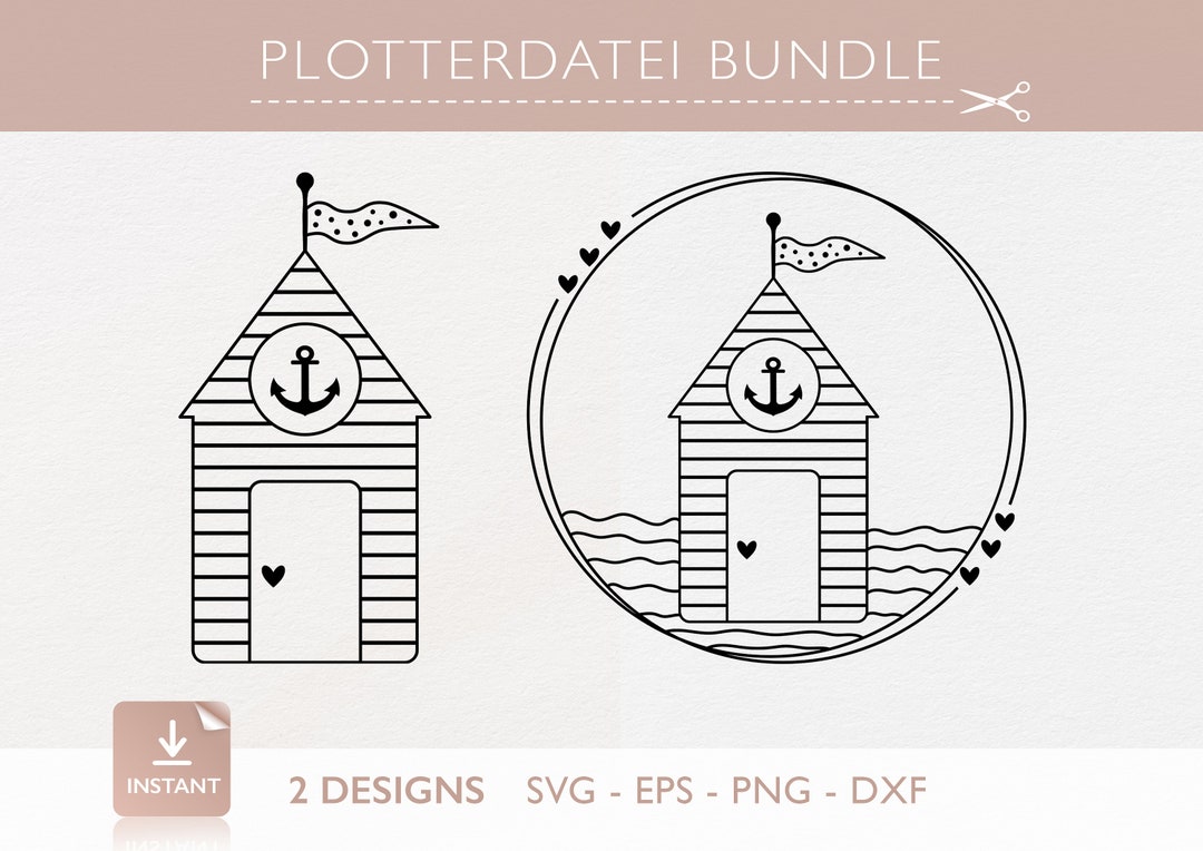 Plotterdatei Strandhaus Maritim SVG Eps DXF PNG Anker Vektor - Etsy.de