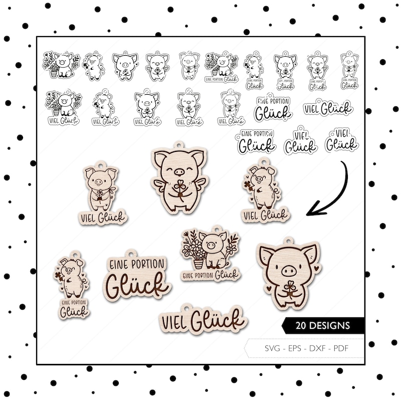 Glücksschwein plotterdatei - Etsy.de