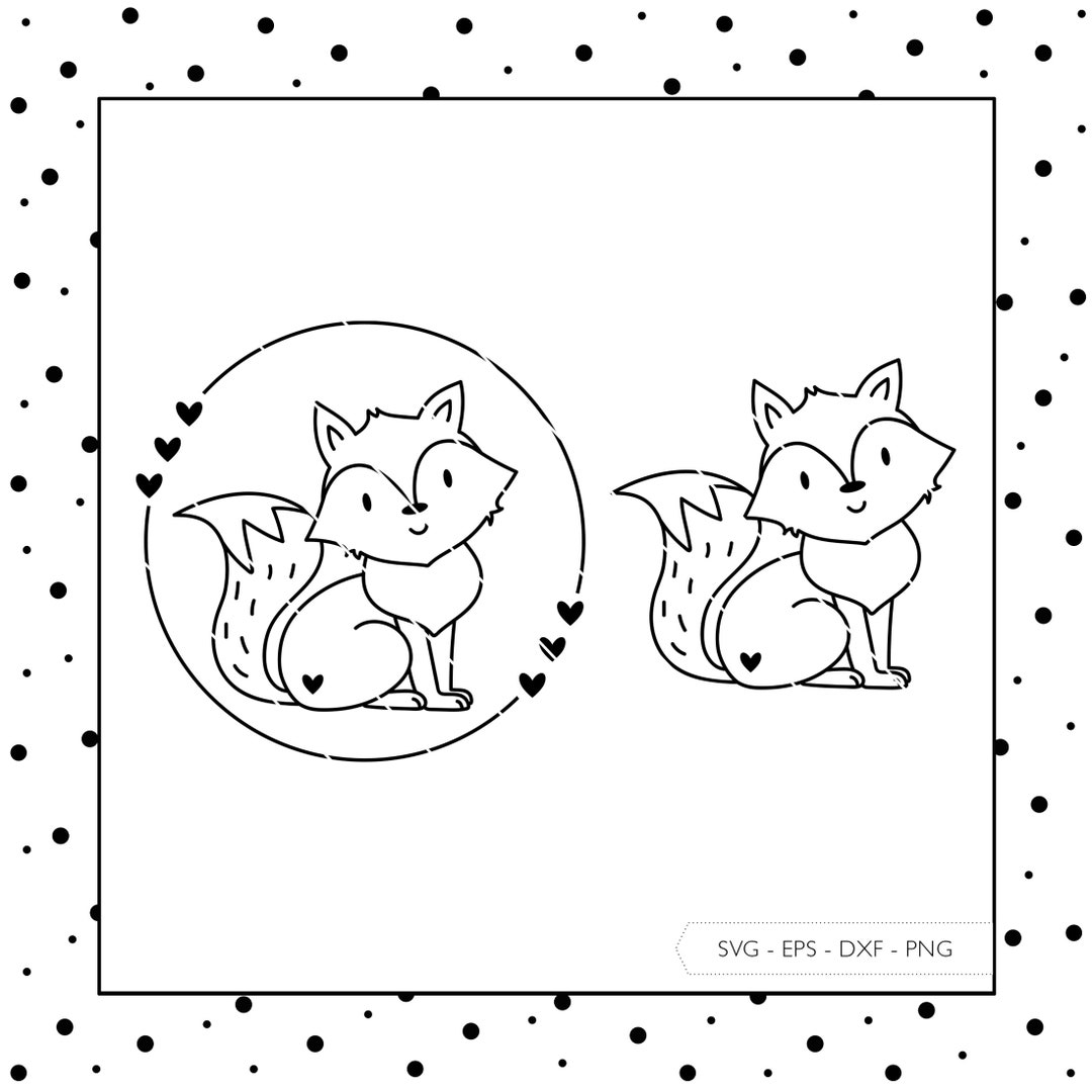 Plotterdatei Fuchs Herz Liebe SVG Eps DXF PNG Vektor Plotterdateien ...