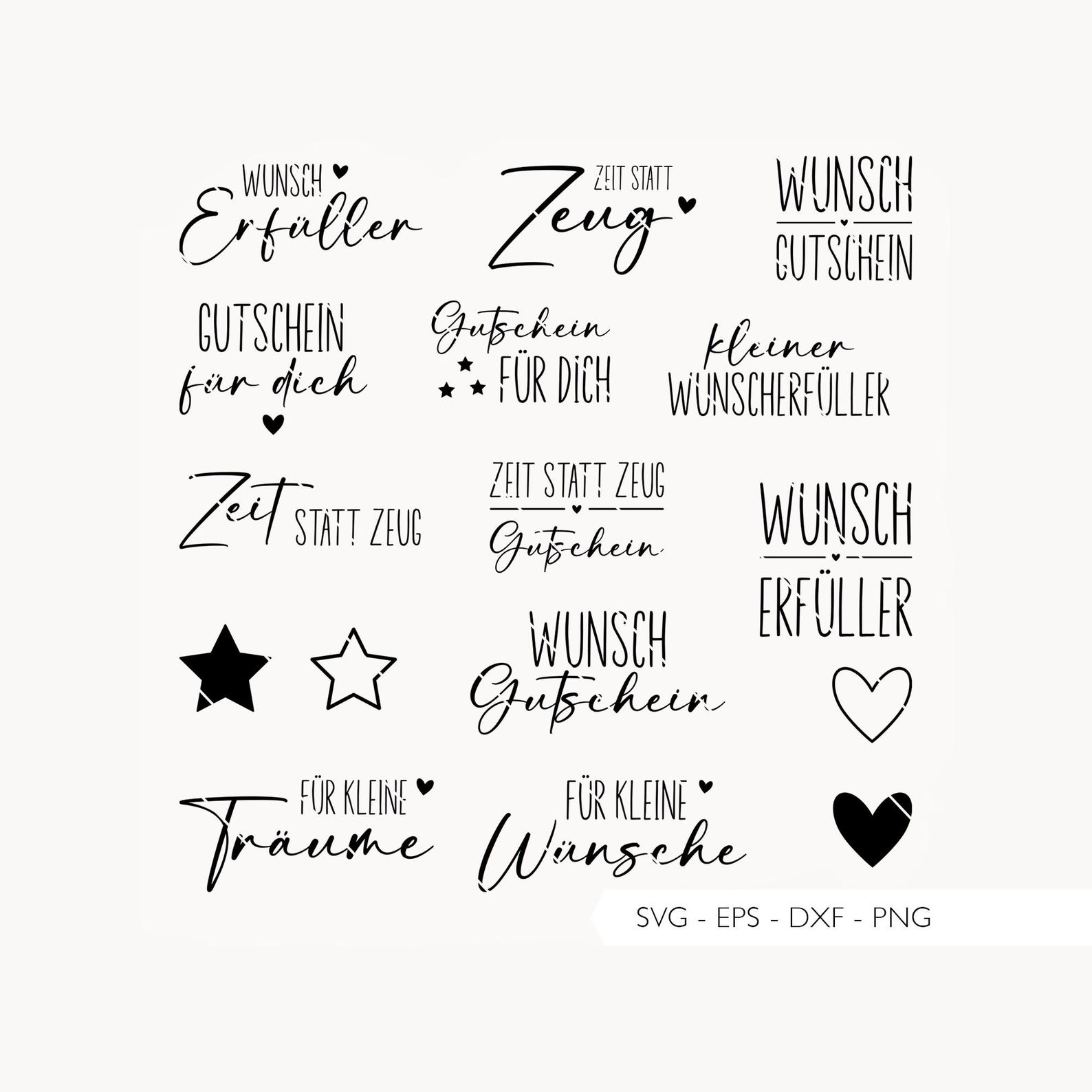 Plotter File Voucher SVG EPS DXF PNG | Cash Gift Lettering Sayings ...