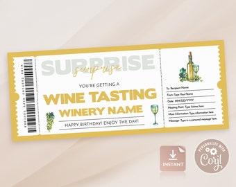 Wine Tasting Ticket - Etsy