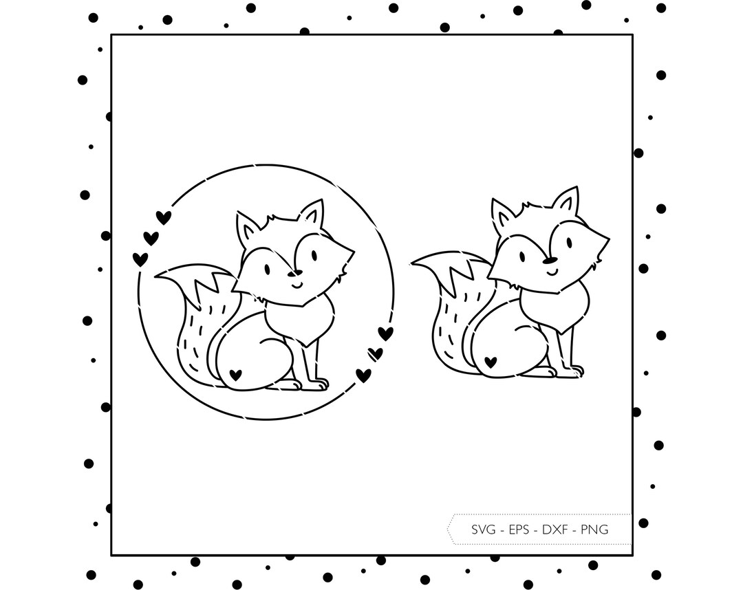 Plotterdatei Fuchs Herz Liebe SVG Eps DXF PNG Vektor - Etsy Österreich