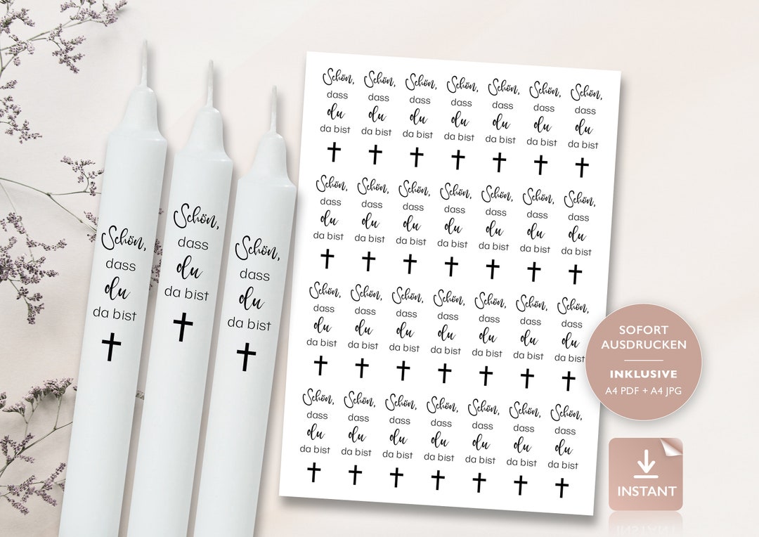 Candle Tattoos Communion Nice That You Are Here PDF Template - Etsy UK