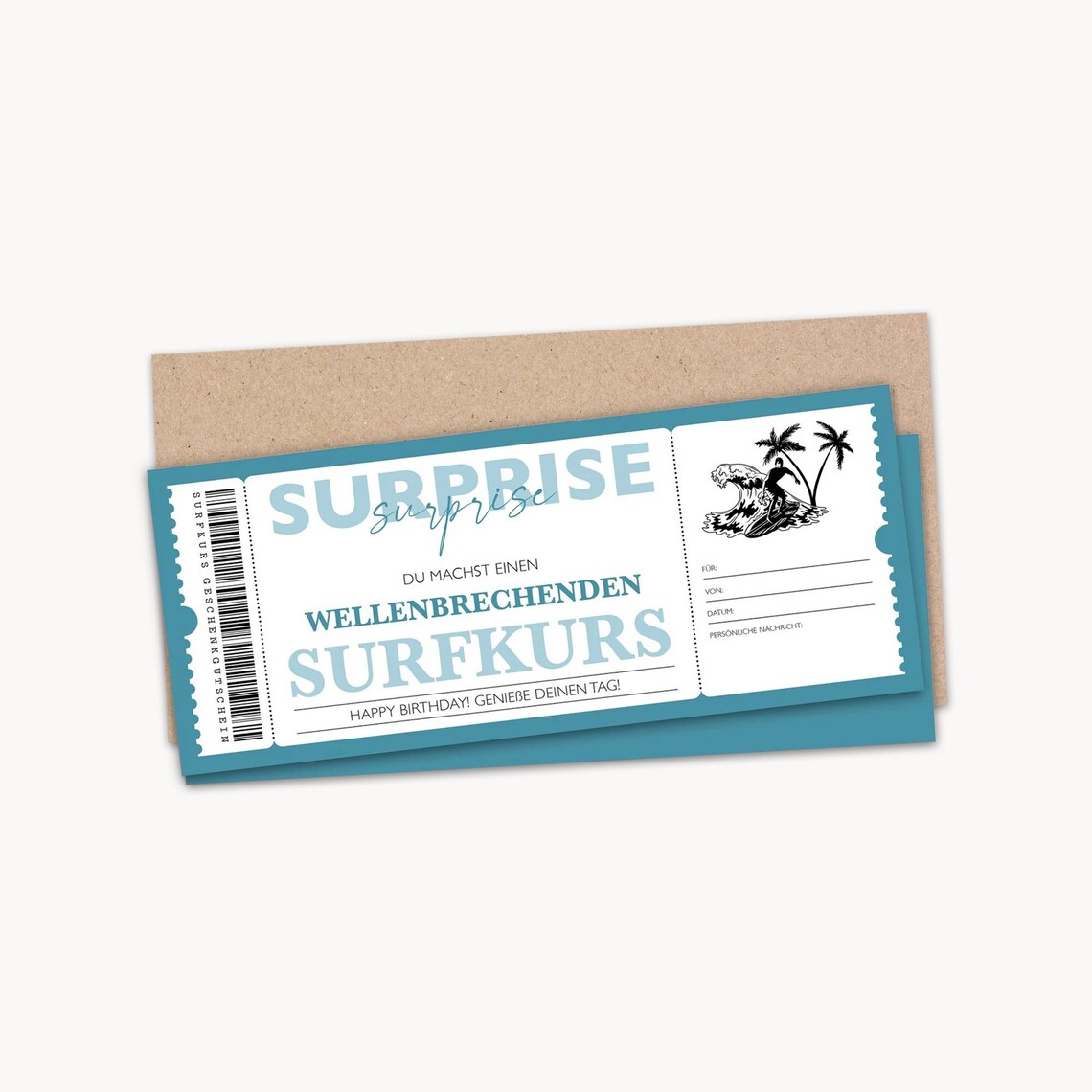 Personalized Voucher Surfing Ticket PDF Download Surfing Course Surfing ...