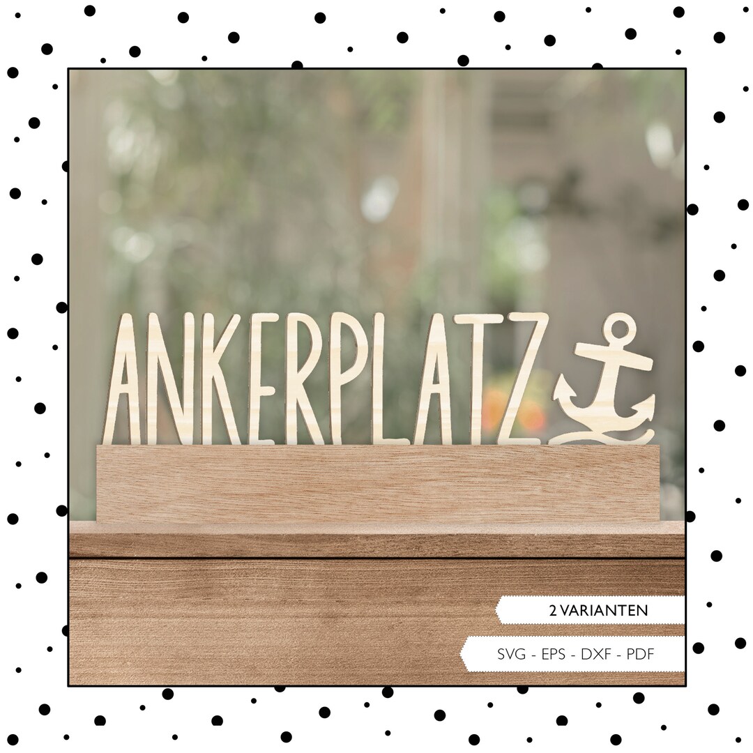Laser File Lettering Anchorage Sign Anchor SVG EPS DXF Blocks Cutting ...