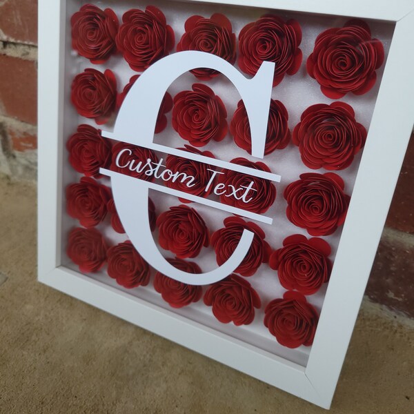 8x8 Initial Flower Box - Etsy