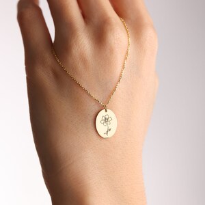 Birth Flower Necklace • Birth Month Flower • Birth Month Flower ...