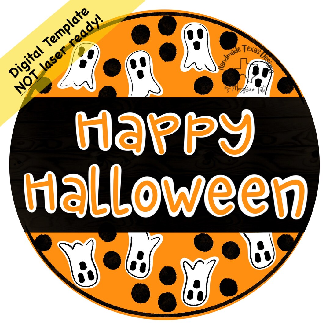 Door Hanger Template, Halloween Door Hanger Template, Ghost Door Hanger ...