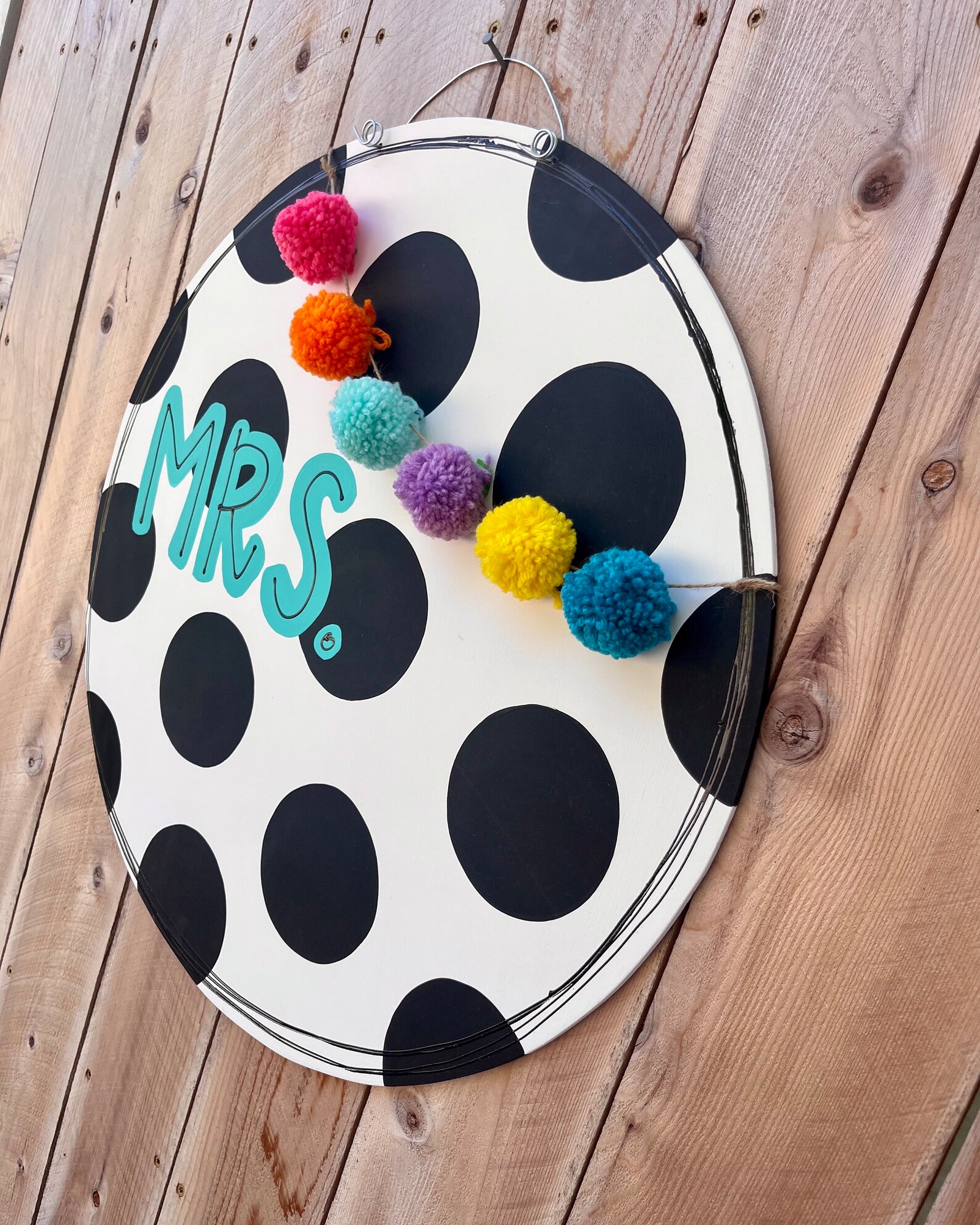 Teacher Door Hanger, Classroom Door Hanger, Back to School, Black and ...