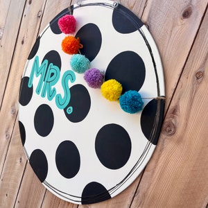 Teacher Door Hanger, Classroom Door Hanger, Back to School, Black and ...