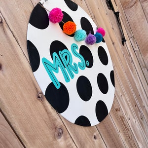 Teacher Door Hanger, Classroom Door Hanger, Back to School, Black and ...