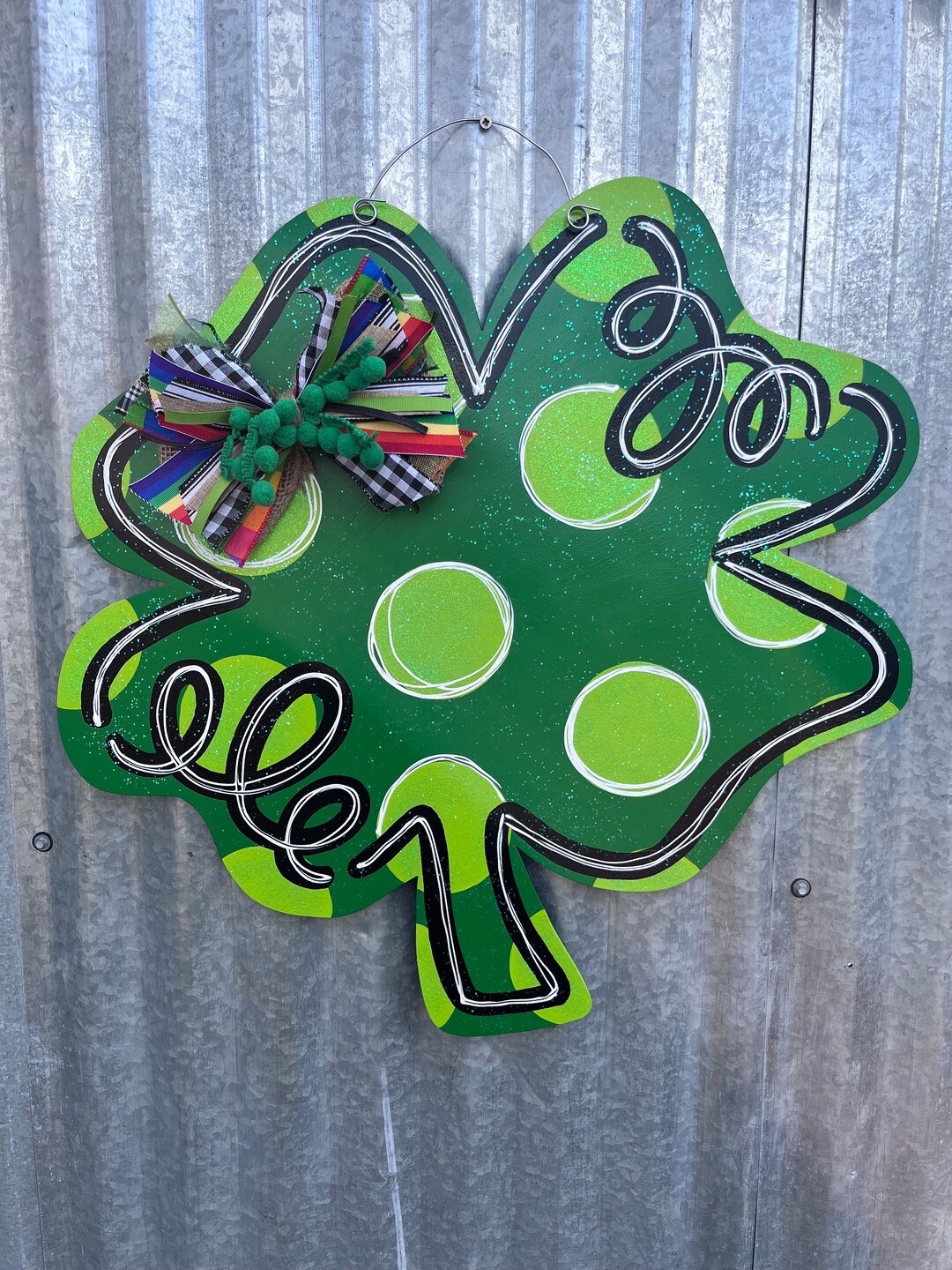 St Patricks Day Door Hanger Shamrock Door Hanger Irish Etsy