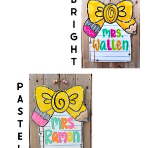 Teacher Door Hanger, Classroom Door Hanger, Back to School, Retro Door ...