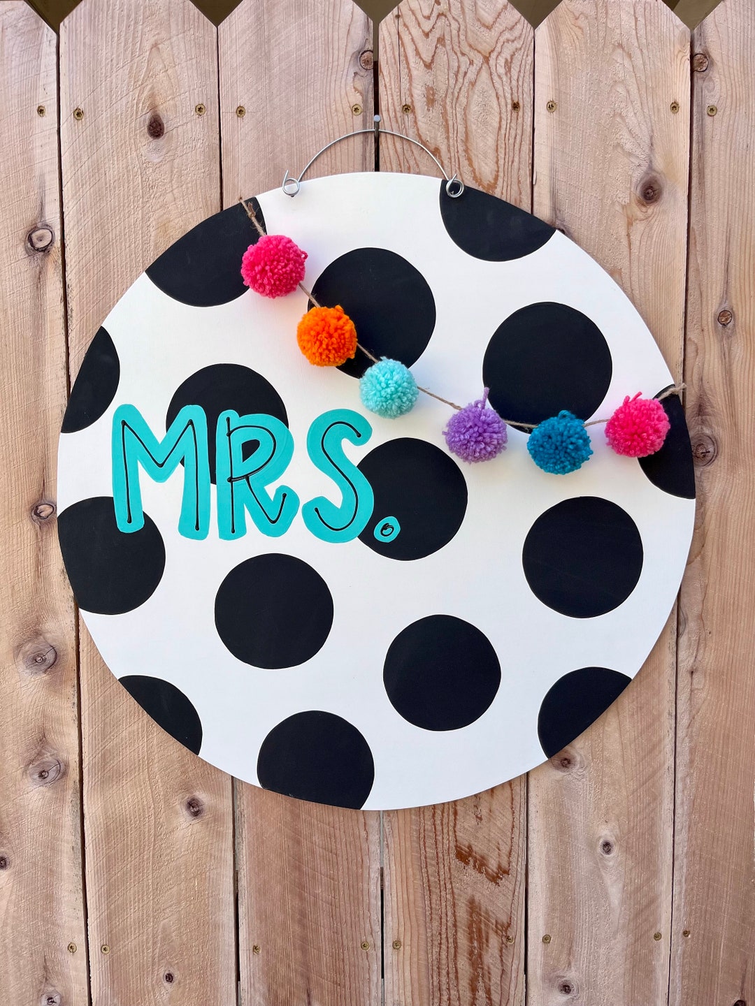 Teacher Door Hanger, Classroom Door Hanger, Back to School, Black and ...