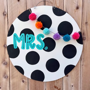 Teacher Door Hanger, Classroom Door Hanger, Back to School, Black and ...