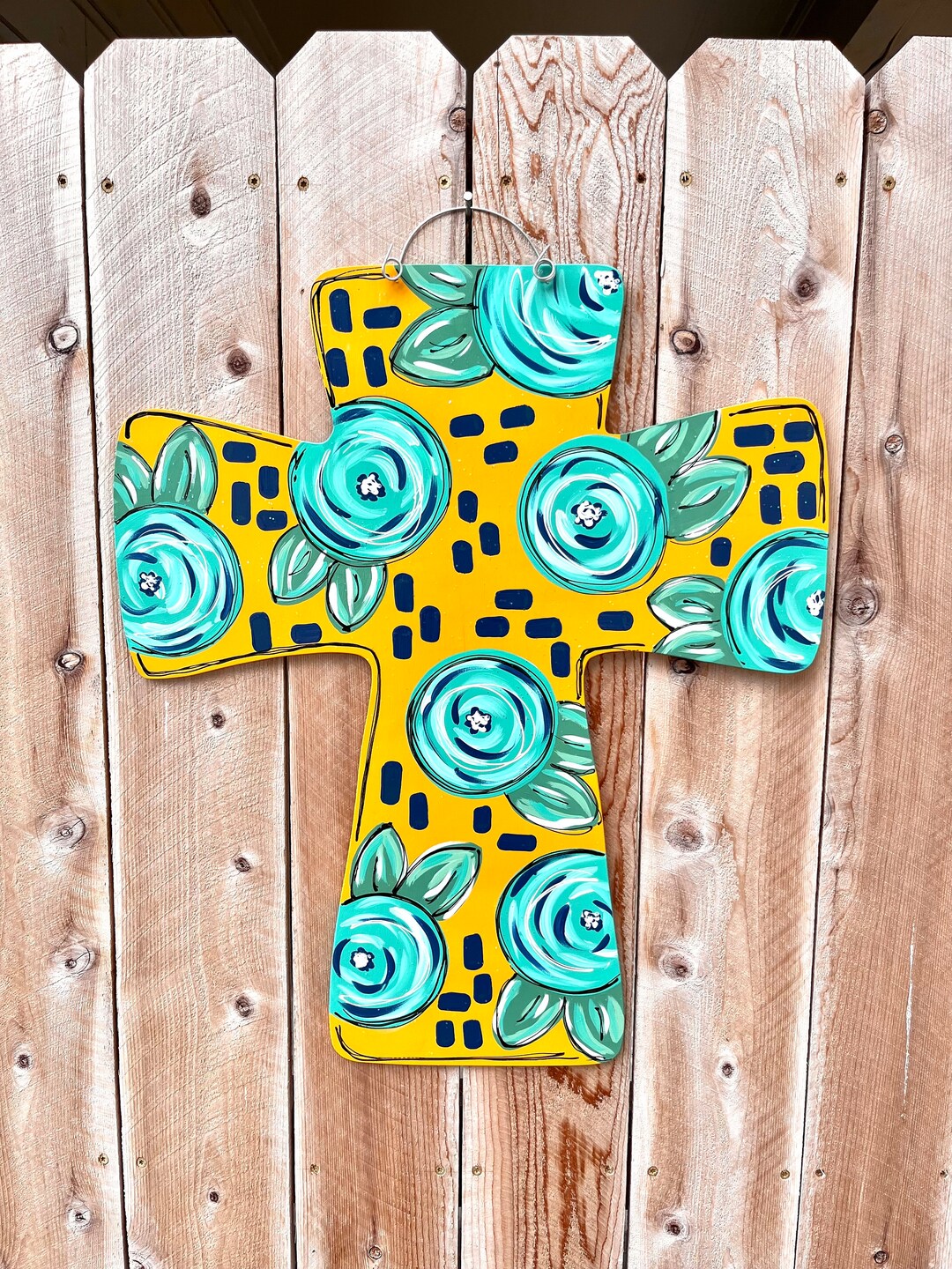 Cross Door Hanger, Easter Door Hanger, Religious Door Hanger, Spring ...