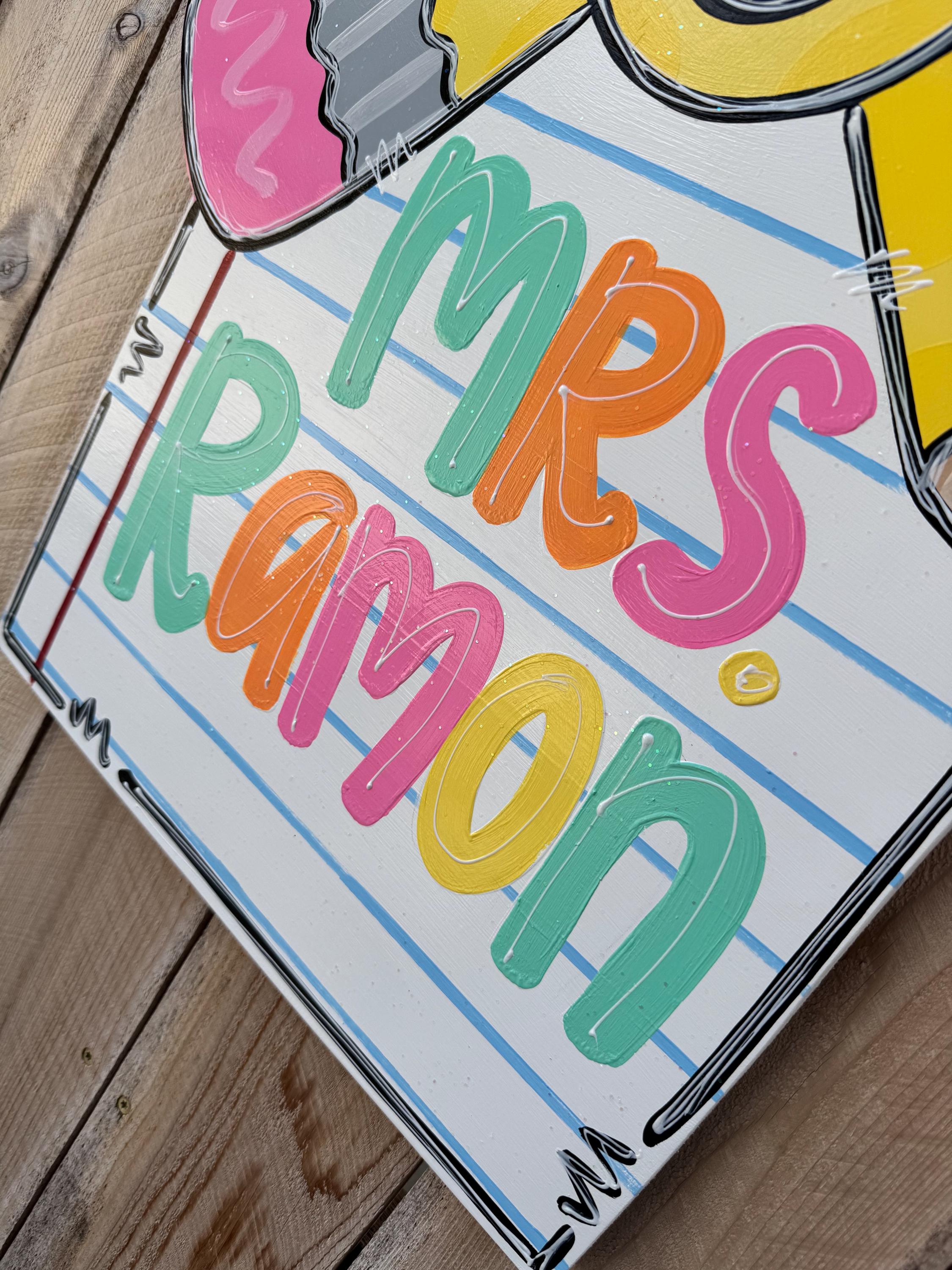 Teacher Door Hanger, Classroom Door Hanger, Back to School, Retro Door ...