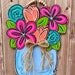 Fun Flower Door Hanger, Flower Door Hanger, Unique Door Hanger, Spring ...