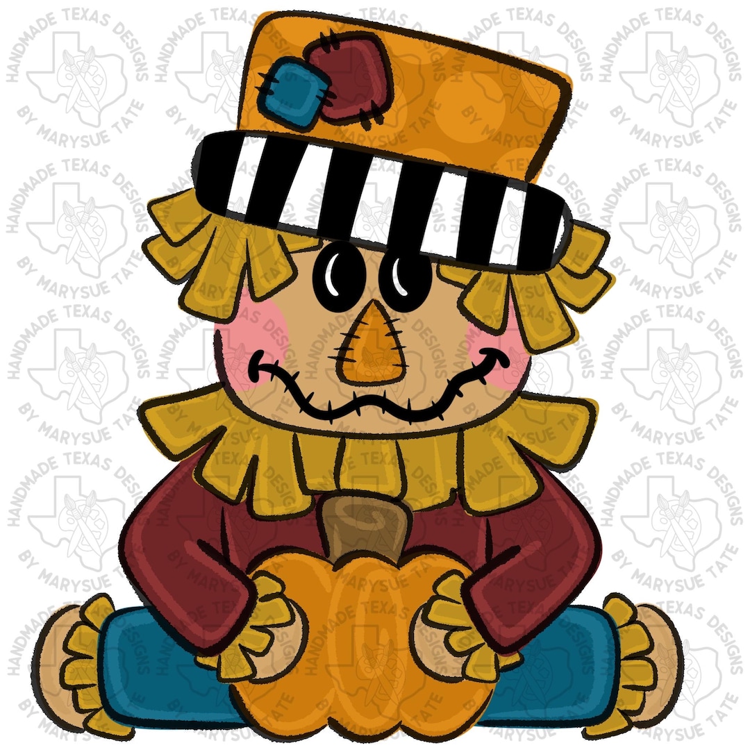 Scarecrow Door Hanger Template: Fall Thanksgiving Decor (digital ...