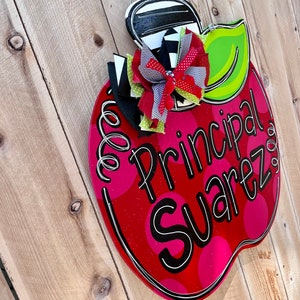 Teacher Door Hanger, Classroom Door Hanger, Back to School, Apple Door ...