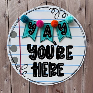 Teacher Door Hanger, Classroom Door Hanger, Back to School, Classic ...