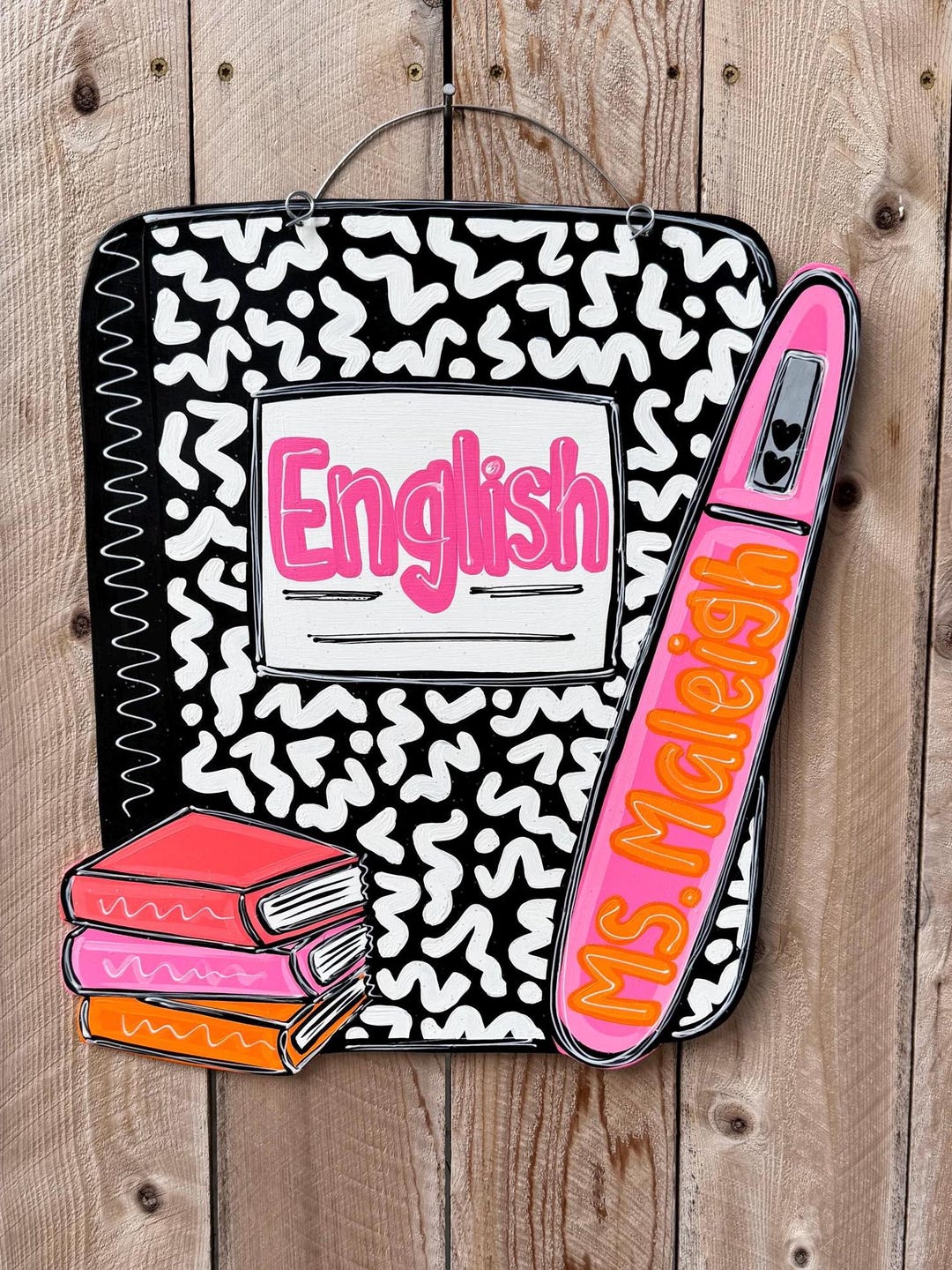 Teacher Door Hanger, Classroom Door Hanger, Back to School, Library ...