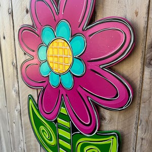 Fun Flower Door Hanger, Flower Door Hanger, Unique Door Hanger, Spring ...