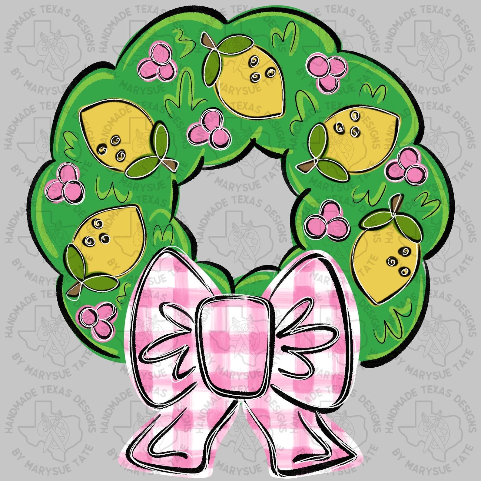 Door Hanger Template, Lemon Wreath Door Hanger Template, Funky Lemon ...