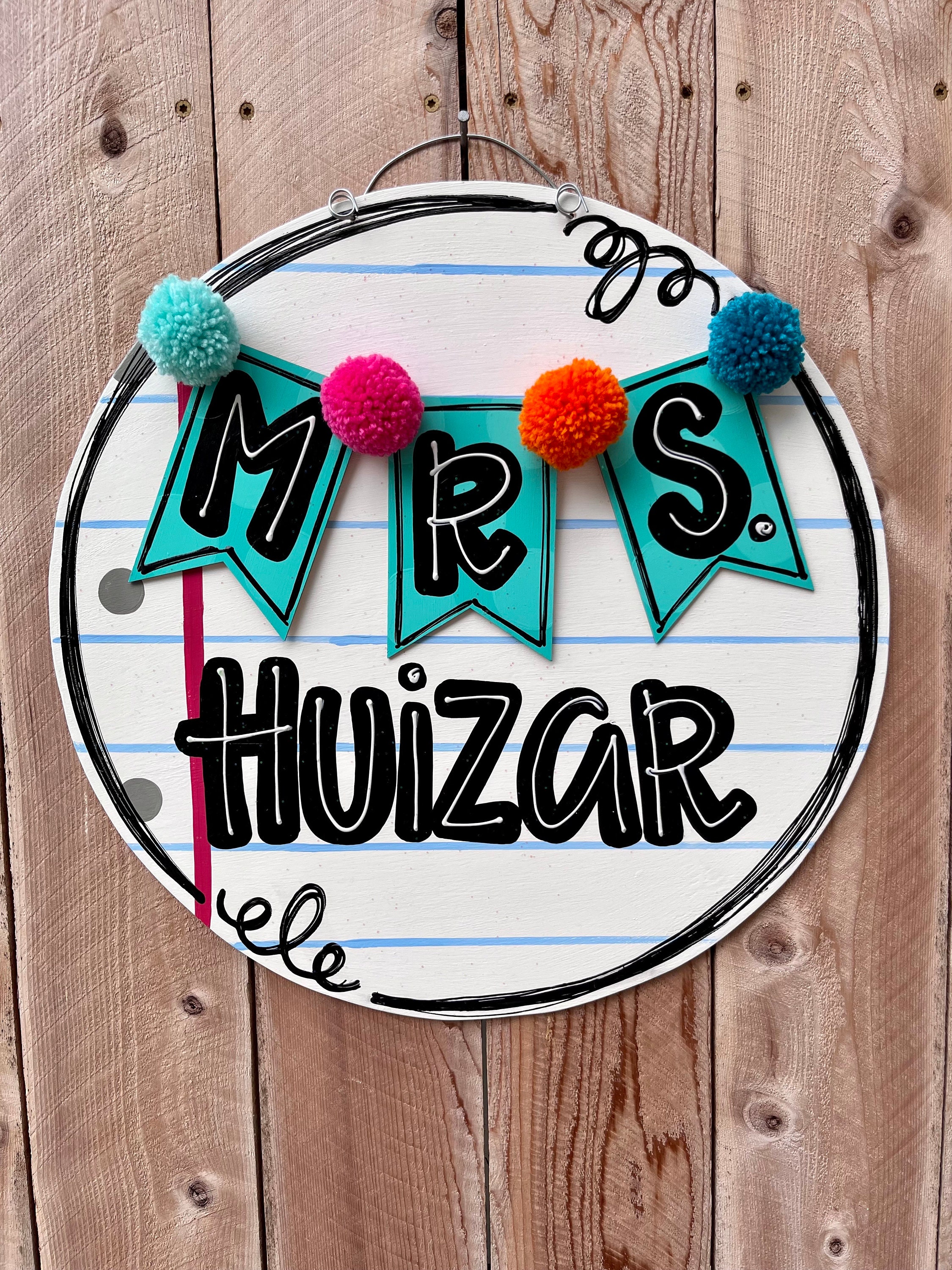 Teacher Door Hanger, Classroom Door Hanger, Back to School, Classic ...