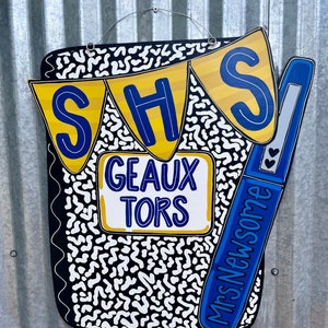 Teacher Door Hanger, Classroom Door Hanger, Back to School, Retro Door ...