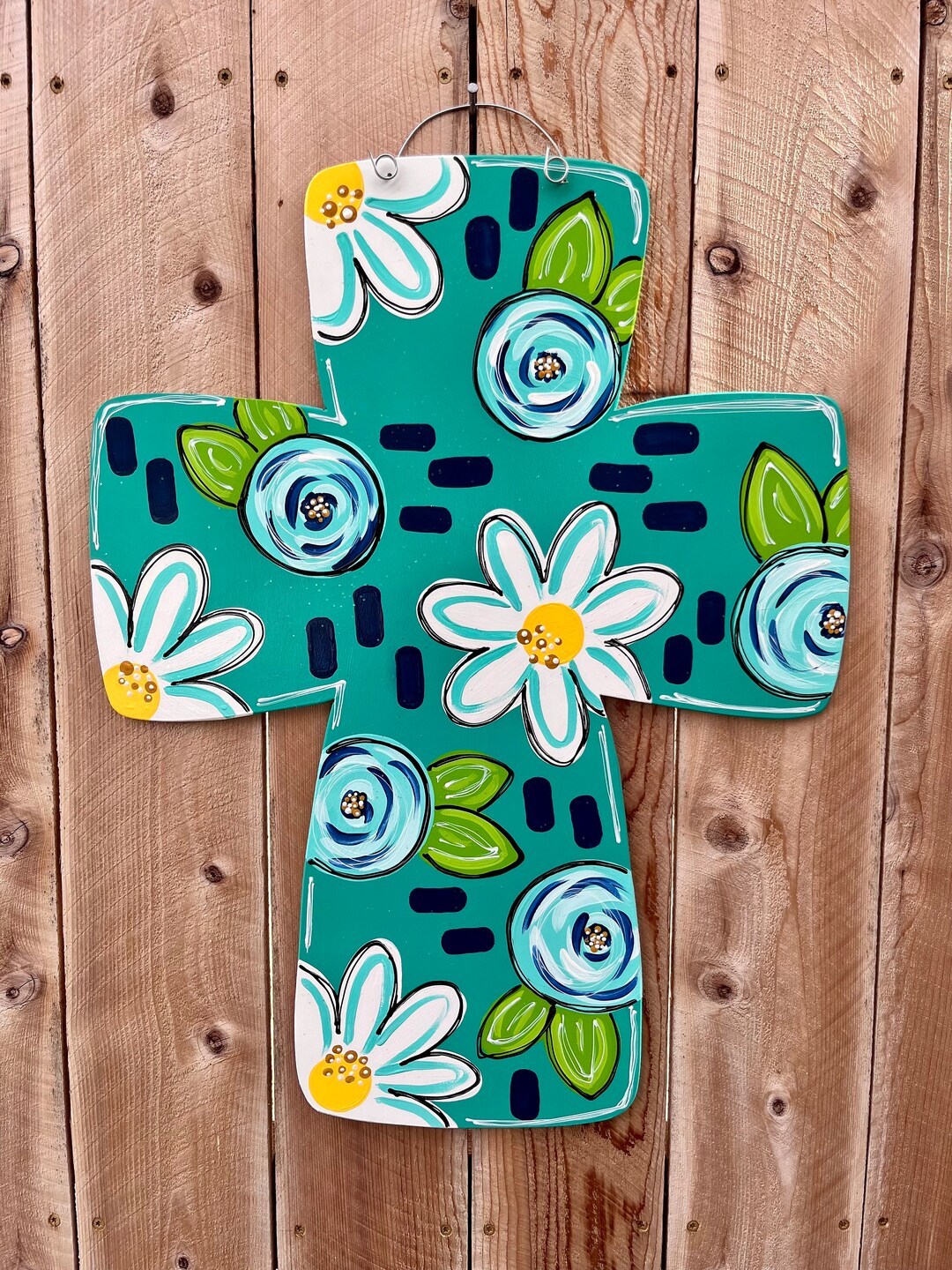 Cross Door Hanger, Easter Door Hanger, Religious Door Hanger, Spring ...