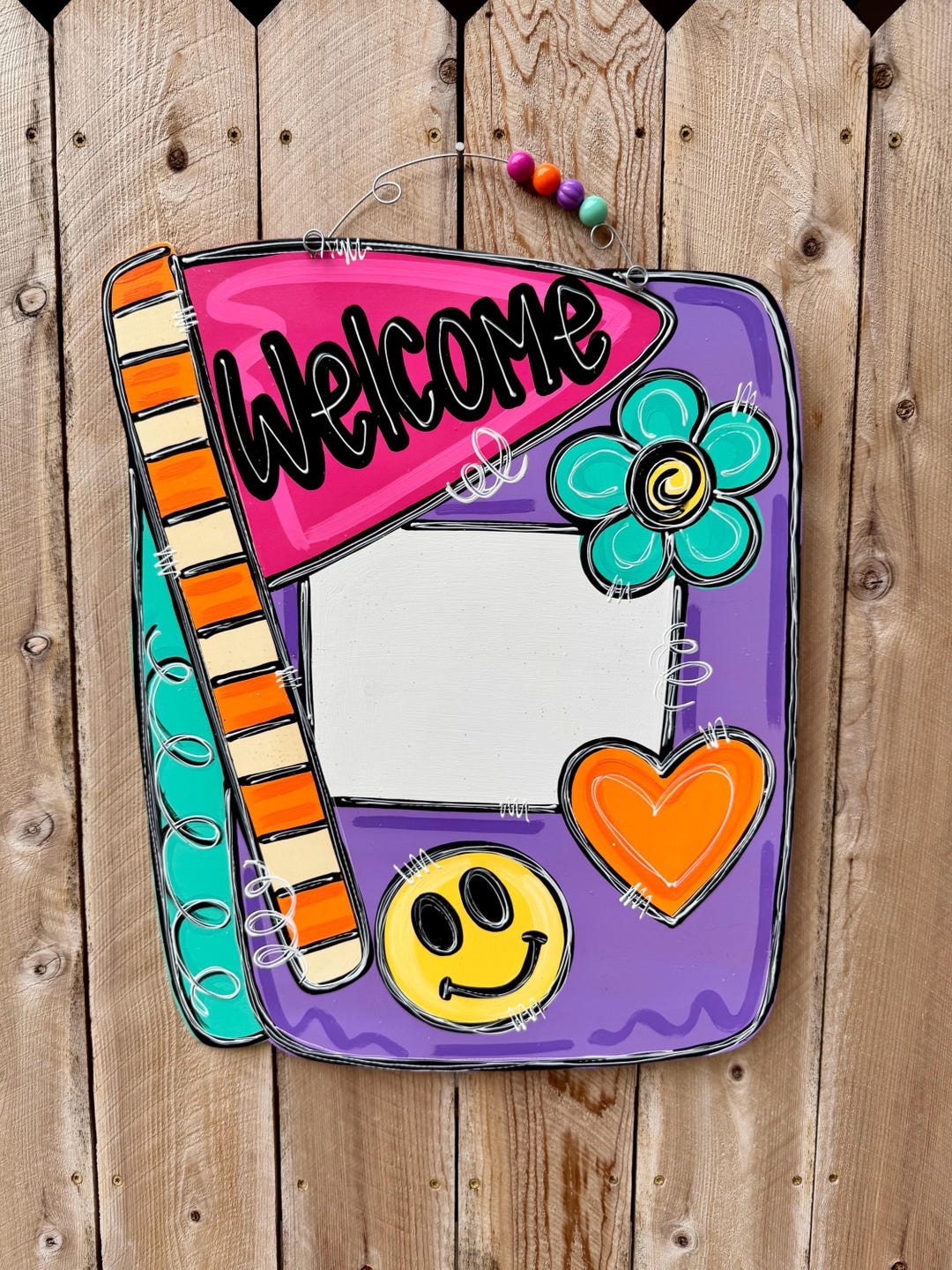 Teacher Door Hanger, Classroom Door Hanger, Back to School, Retro Door ...