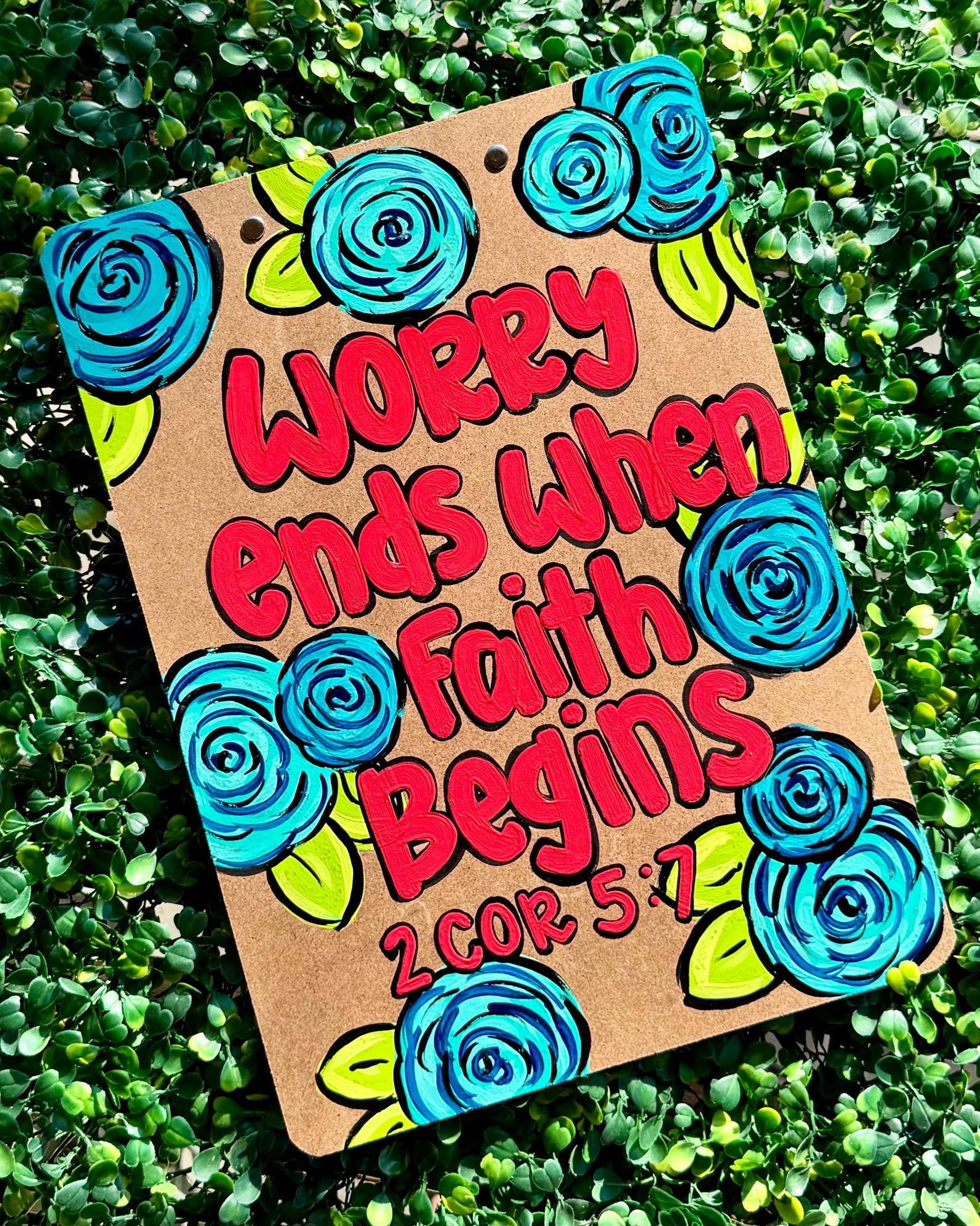 Bible Study Supplies, Bible Journaling Supplies, Hand Painted Clipboard ...