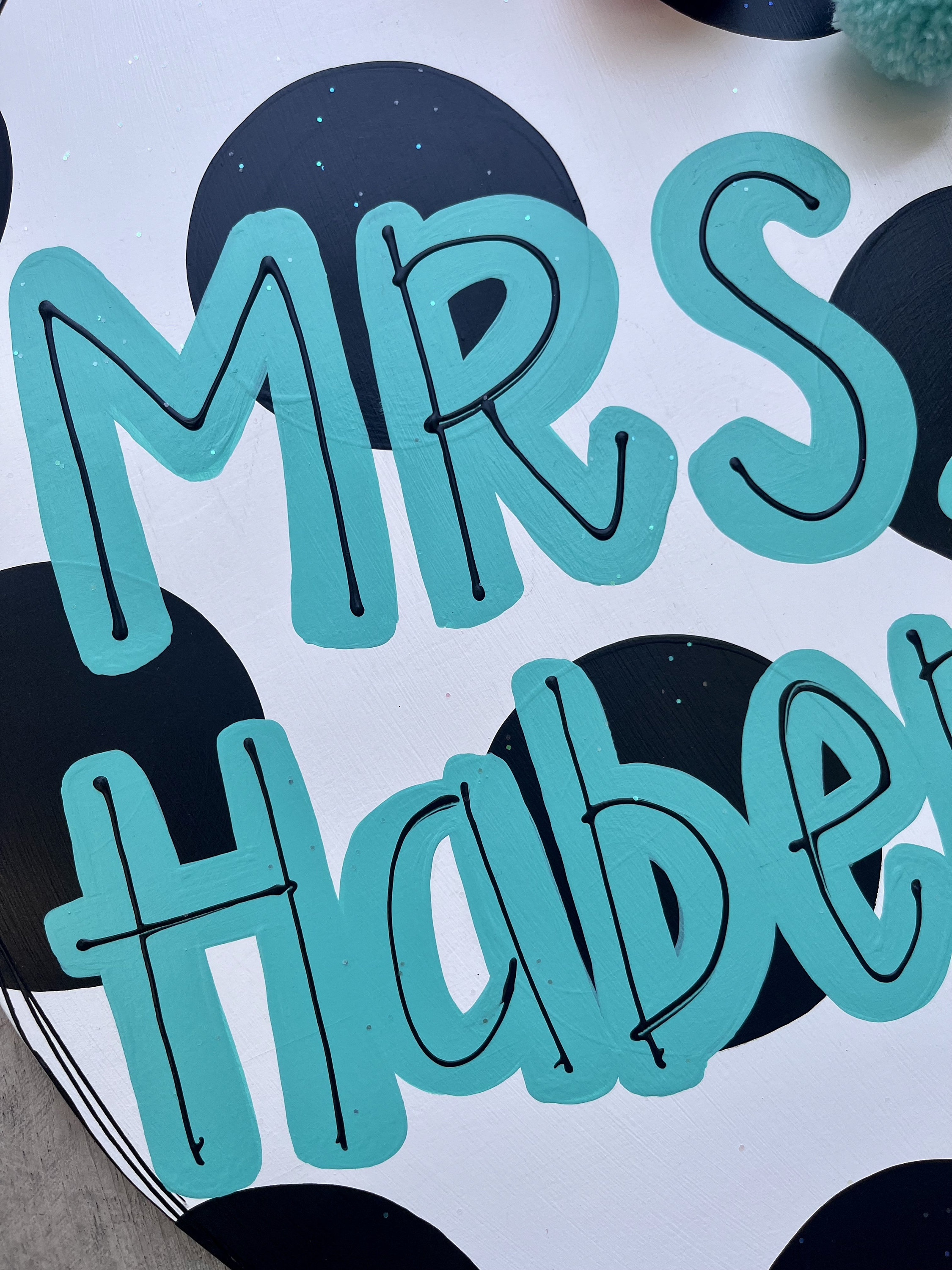Teacher Door Hanger, Classroom Door Hanger, Back to School, Black and ...