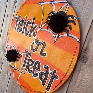 Halloween Door Hanger, Spider Door Hanger, Trick or Treat Door Decor ...