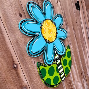 Fun Flower Door Hanger, Flower Door Hanger, Unique Door Hanger, Spring ...