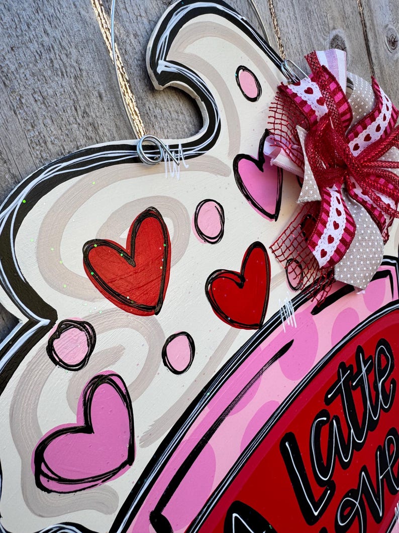 Valentines Door Hanger, Heart Door Hanger, Polka Dot Door Hanger ...