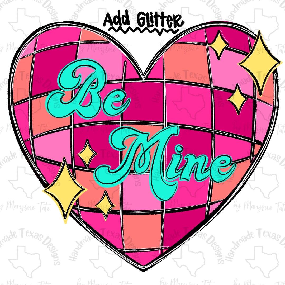 Door Hanger Template, Retro Valentine's Door Hanger Template, Disco ...
