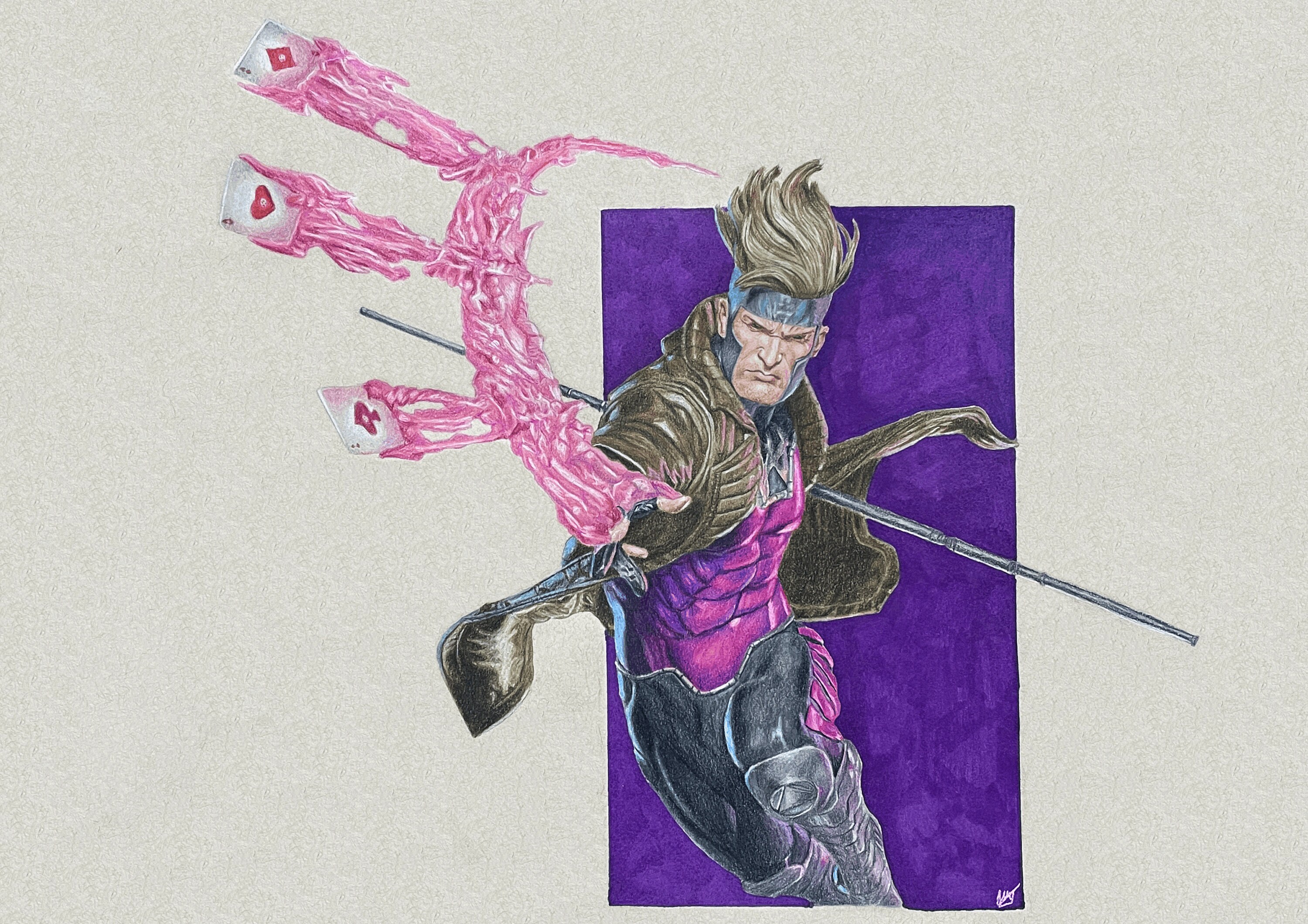 X Men Gambit Drawing