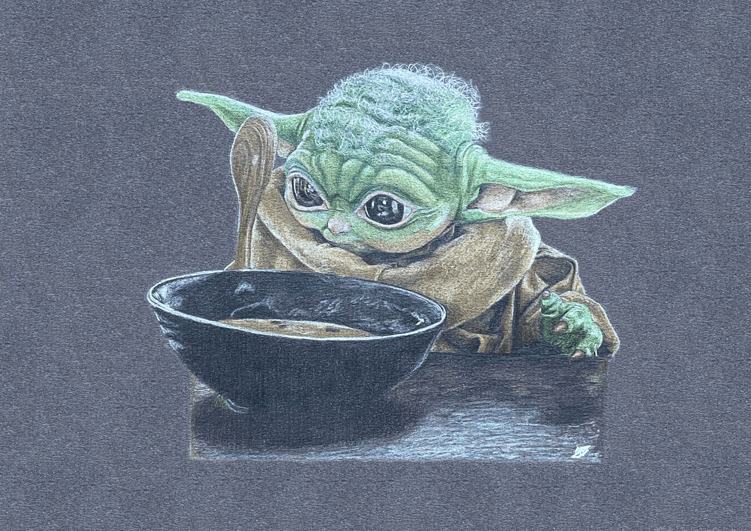Grogu Fine Art Portrait - Etsy Canada