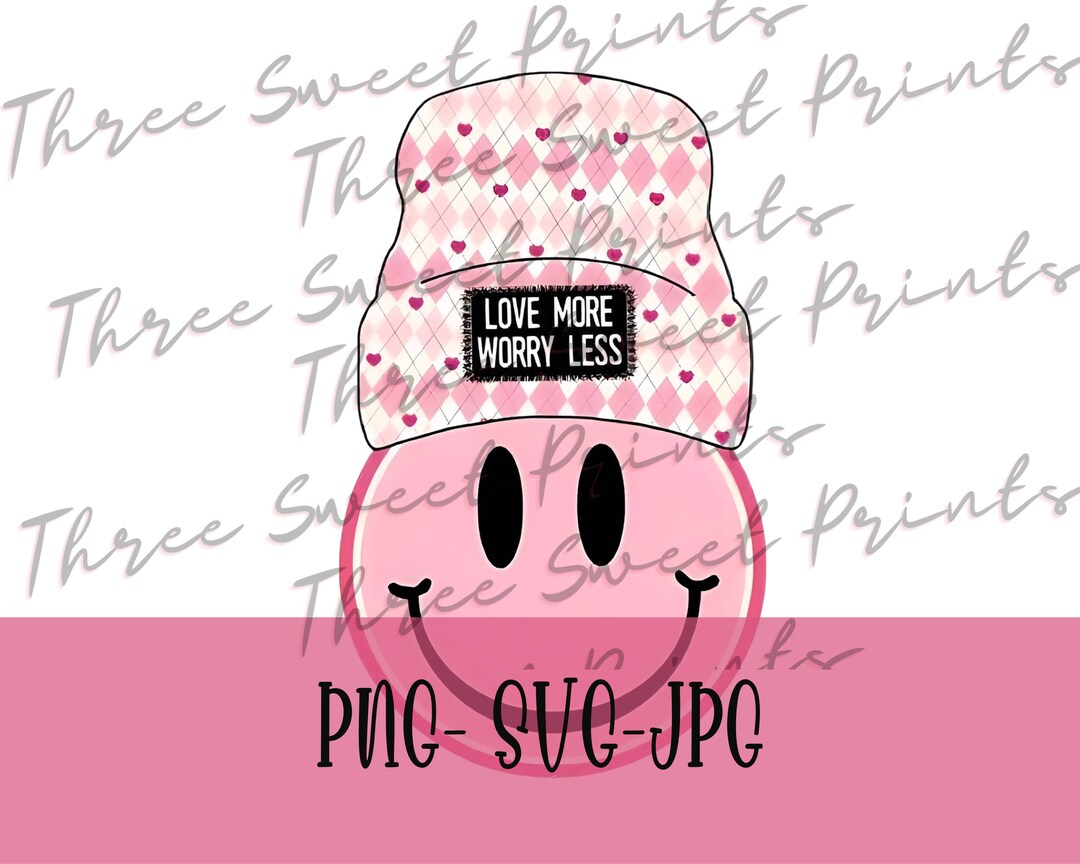 Smiley Love More Worry Less Png, Smiley Love More Worry Less Svg ...