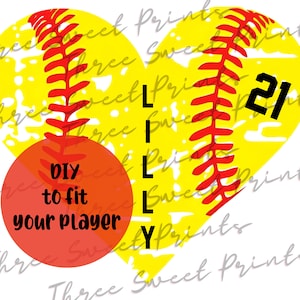 Distressed Softball Heart Png, Distressed Softball Heart Svg, Sports ...